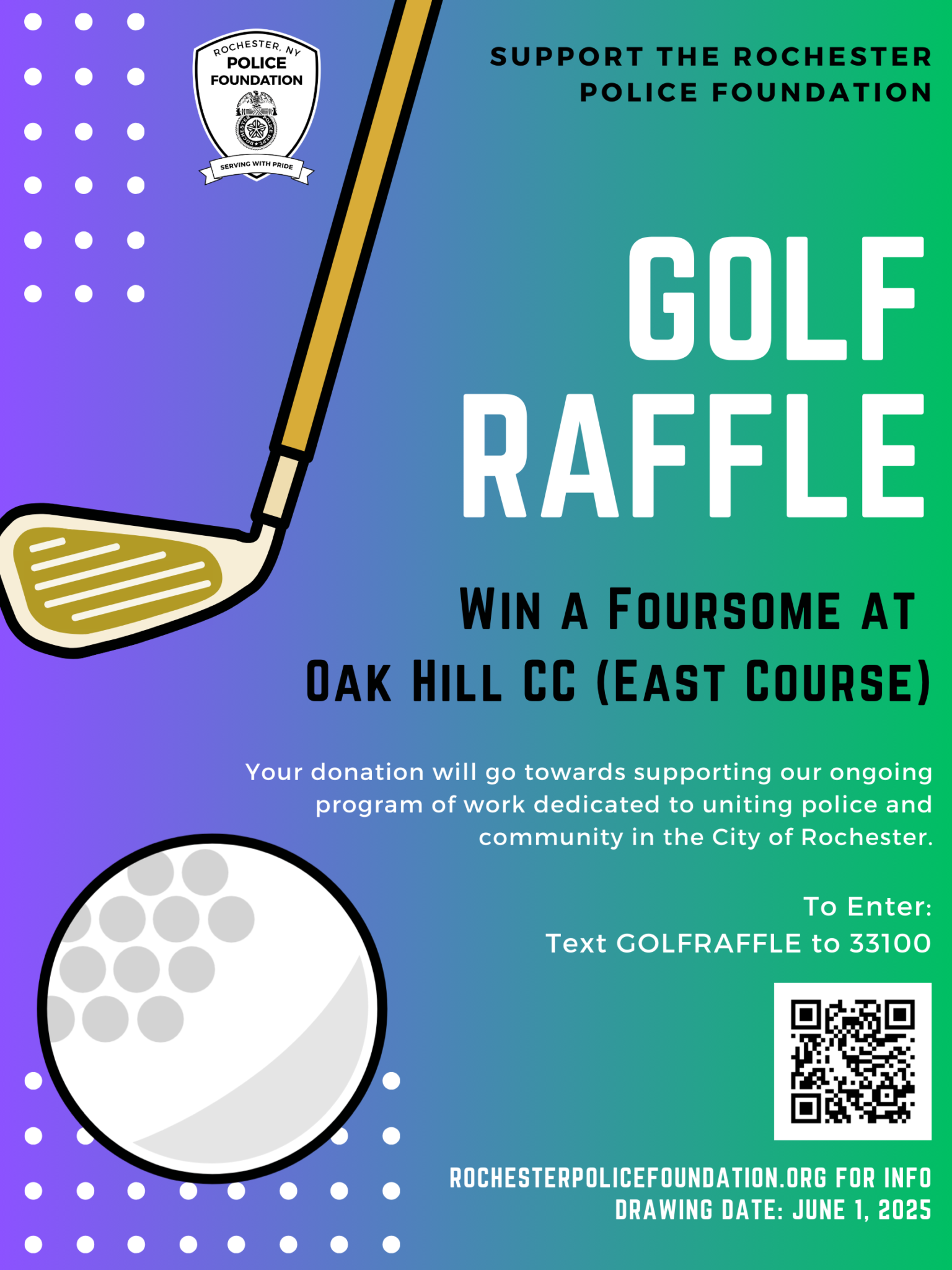 The 4th Annual RPF Golf Raffle: Foursome at Oak Hill CC! – Rochester ...